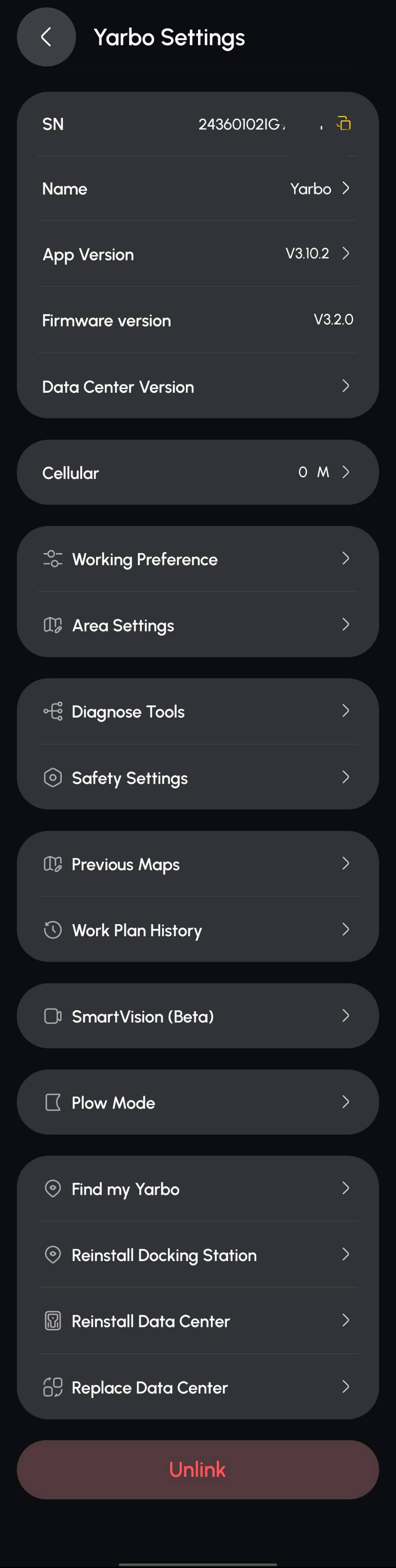 [2024] Instruction of Setting Page of Yarbo APP